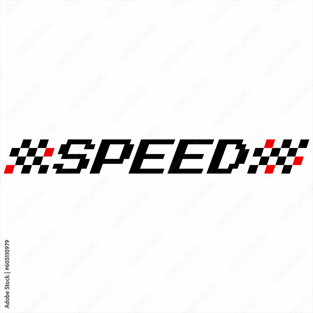 Design " Speed " for racing championships. Abstract auto racing logo ...