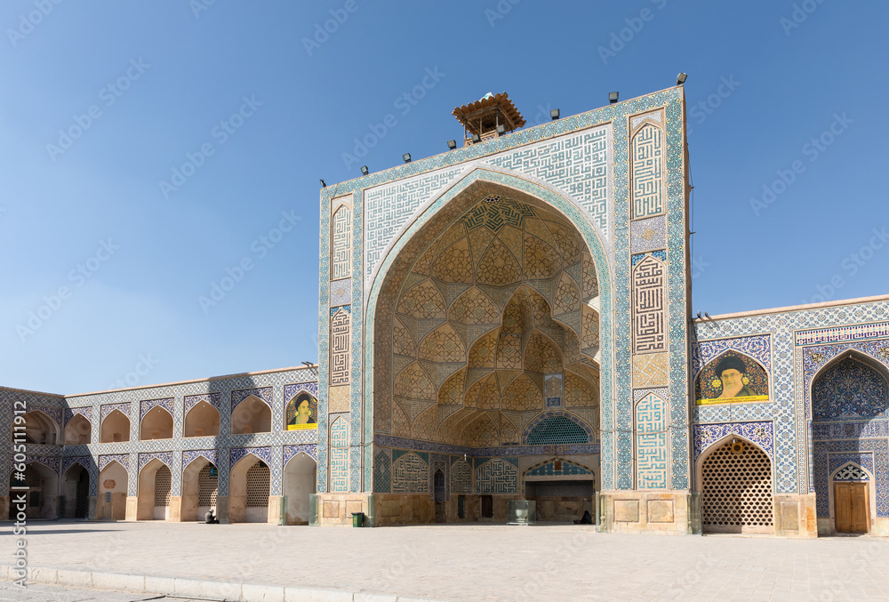 West iwan of the courtyard of Jameh or Jame Mosque (also Atig or Friday ...