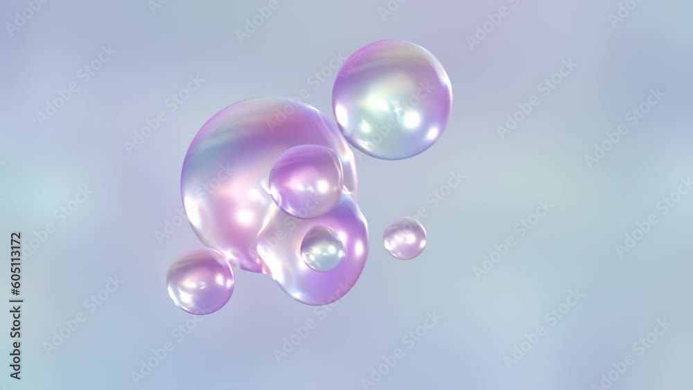 Metaball animation of morphing liquid blobs. Background of 3D Abstract Colorful Metaballs. in ...