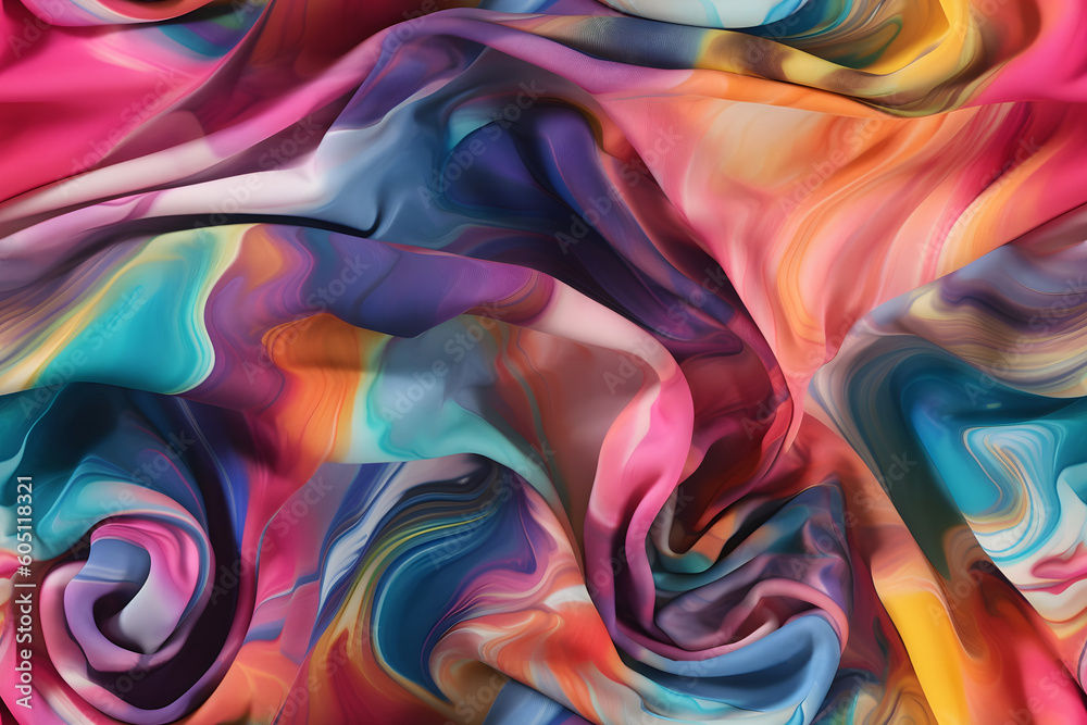 seamless background of colored diffusing turbulent fumes or paint ...