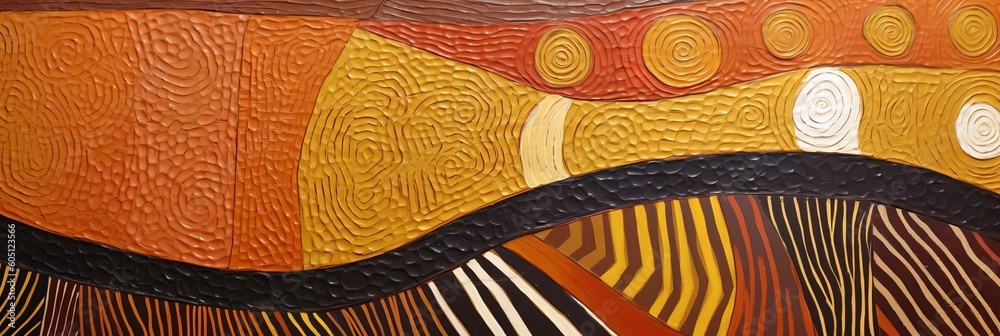 Abstract theme of Australian Indigenous Aboriginal art. Represent style ...