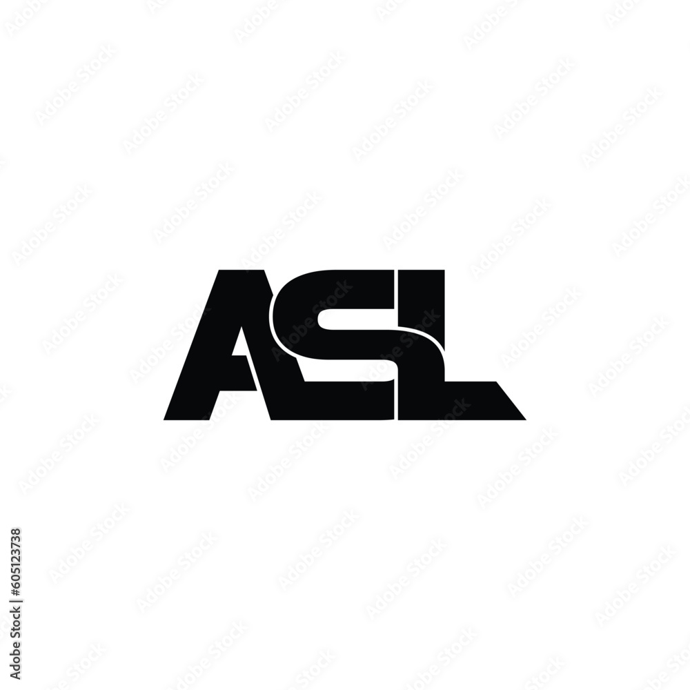 ASL letter monogram logo design vector Stock Vector | Adobe Stock