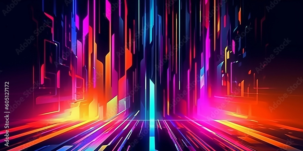 Abstract background with interlaced digital glitch and distortion ...