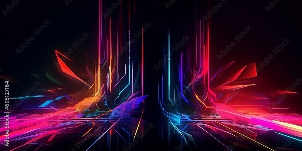 Abstract background with interlaced digital glitch and distortion ...