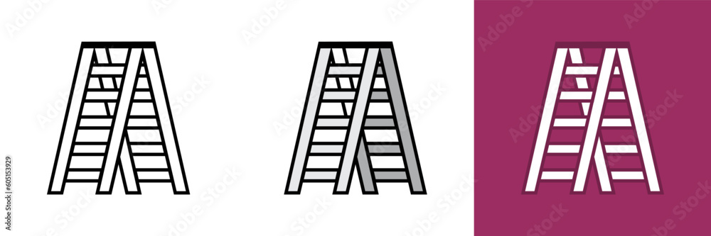 Folding Ladder Icon, the folding ladder icon represents a versatile and ...