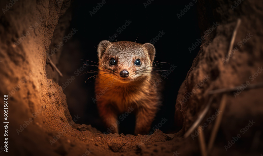 Photo of mongoose, captured as it fearlessly stands guard at the ...