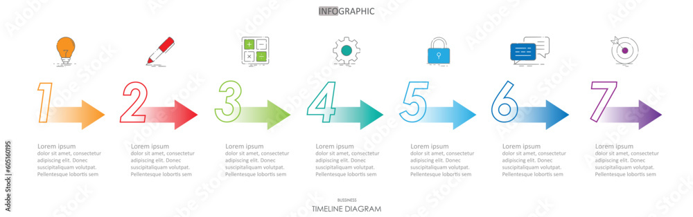 timeline weekly planner schedule project diagram Infographics template ...