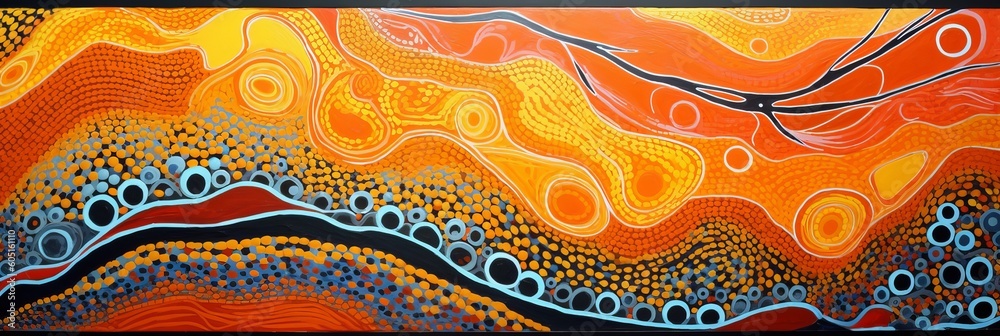 Abstract theme of Australian Indigenous Aboriginal art. Cultural ...
