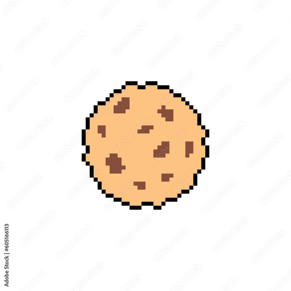 Cookies pixel art. 8 bit food. pixelated Vector illustration Stock ...
