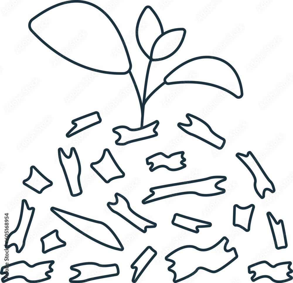 Vetor de Mulch icon. Monochrome simple sign from agriculture collection ...