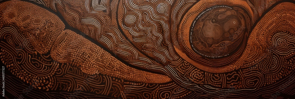 ภาพประกอบสต็อก Abstract theme of Australian Indigenous Aboriginal art ...