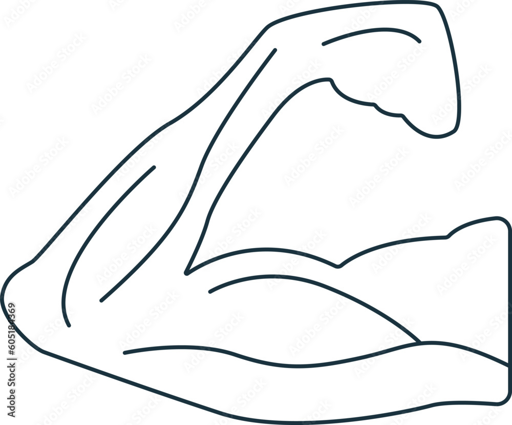 Muscle icon. Monochrome simple sign from anatomy collection. Muscle ...