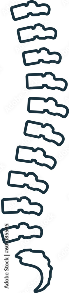 Spine icon. Monochrome simple sign from anatomy collection. Spine icon ...