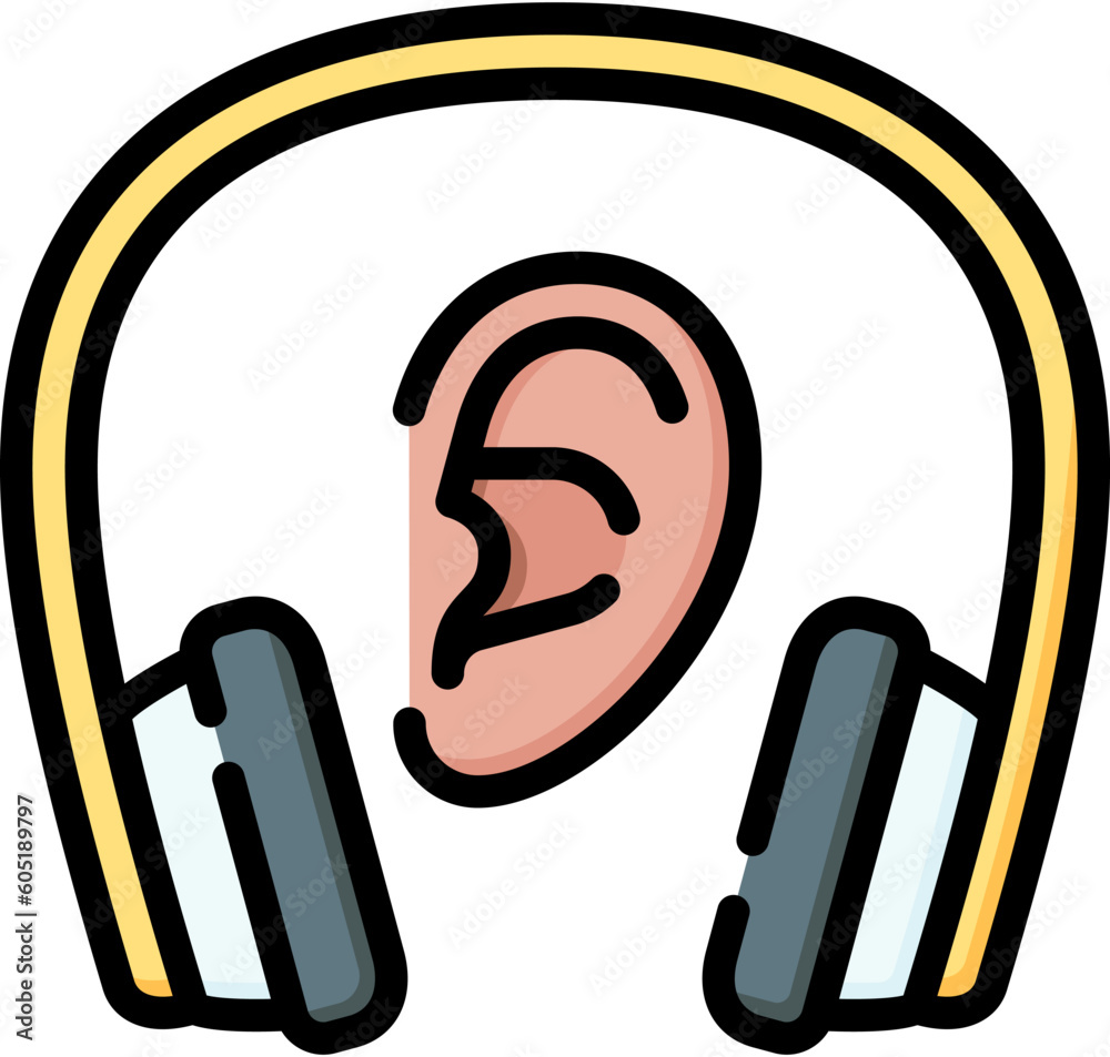 Hearing Test Icon. Hearing Test Vector illustration isolated on ...