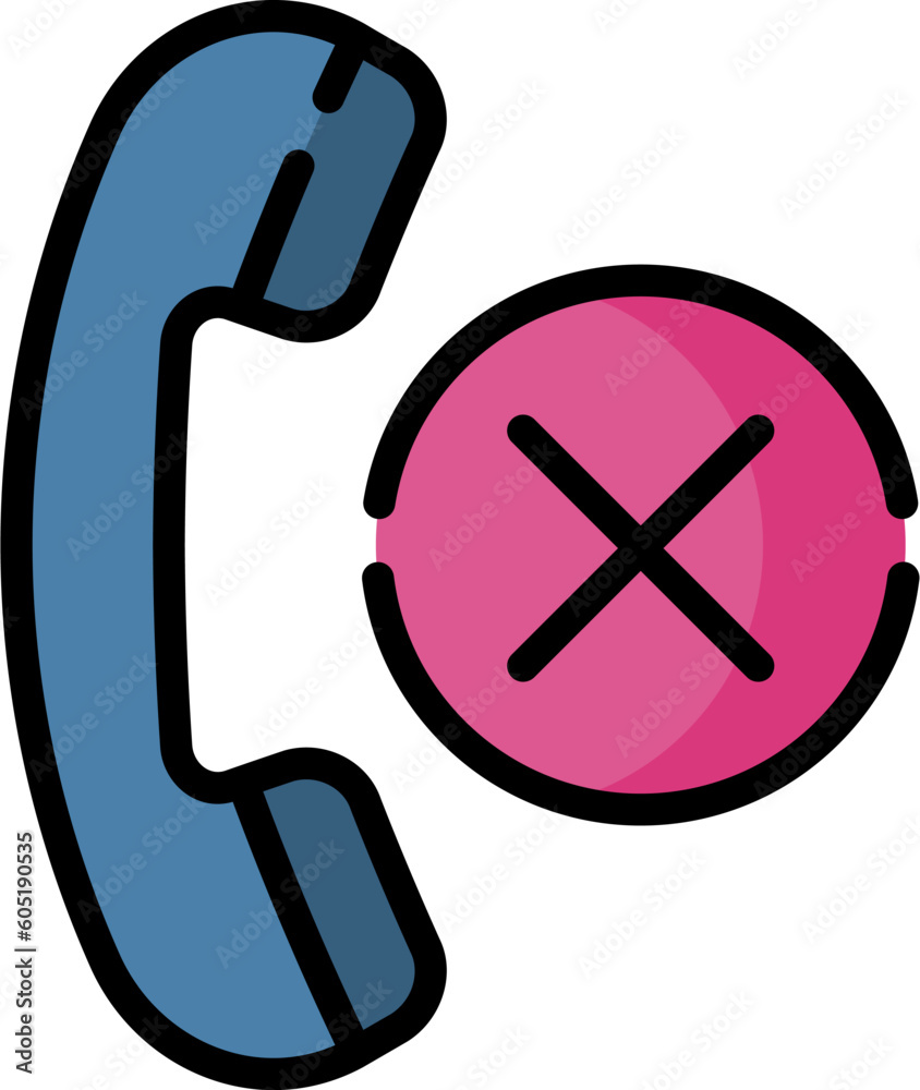 Missed Call Icon. Missed Call Vector illustration isolated on ...