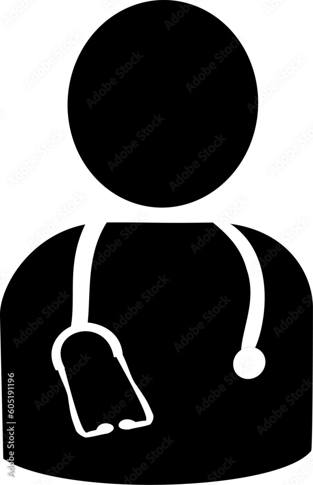 Physician doctor, family doctor, patient care provider flat vector icon ...