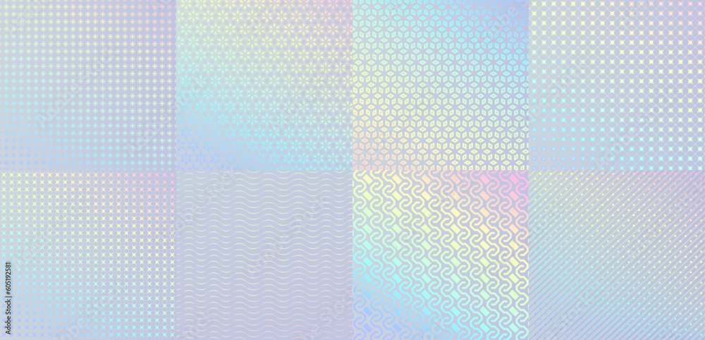 Hologram texture patterns, glitter foil with rainbow gradient. Official ...