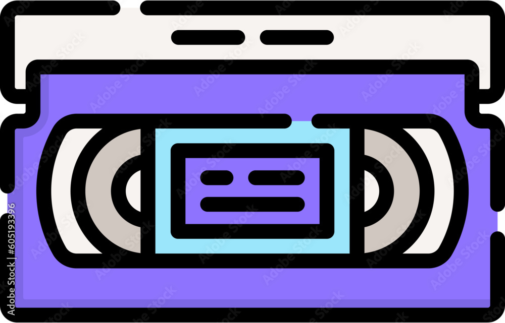 Videotape Icon. Videotape Vector illustration isolated on transparent ...