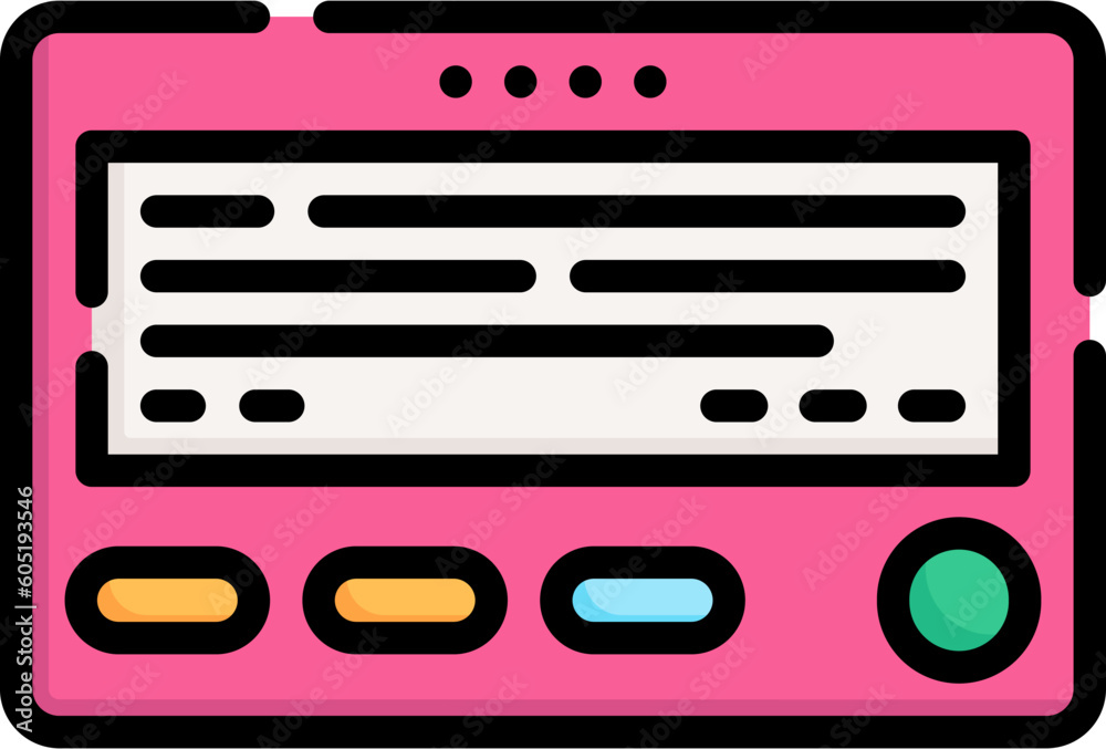 Pager Icon. Pager Vector illustration isolated on transparent ...