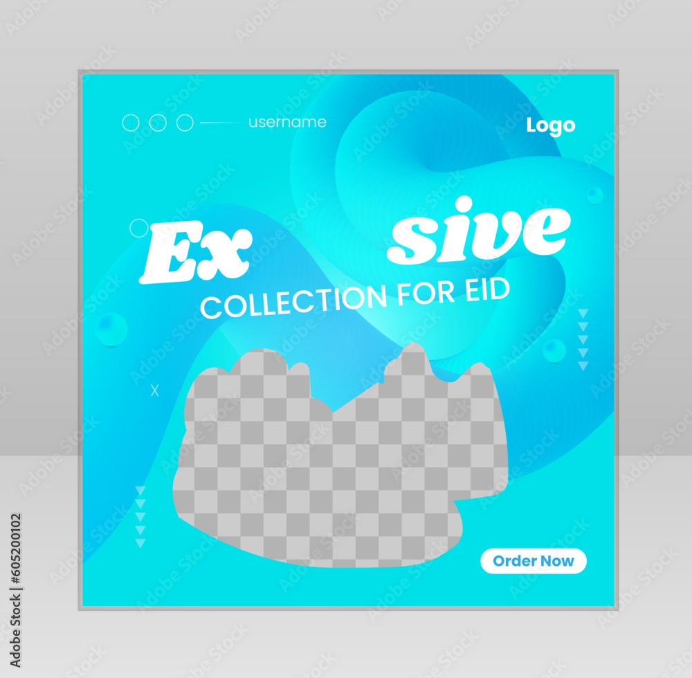 Shoe ad Banner Design, Blue gradient colour, special sale offers social ...