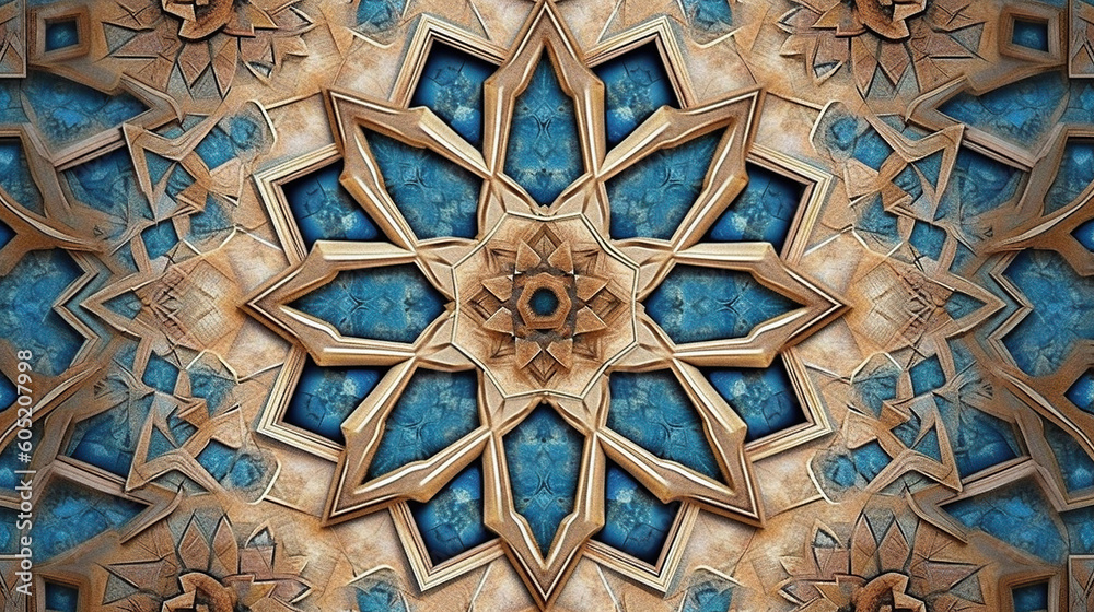 canvas texture background with islamic patternGenerative AI Stock ...