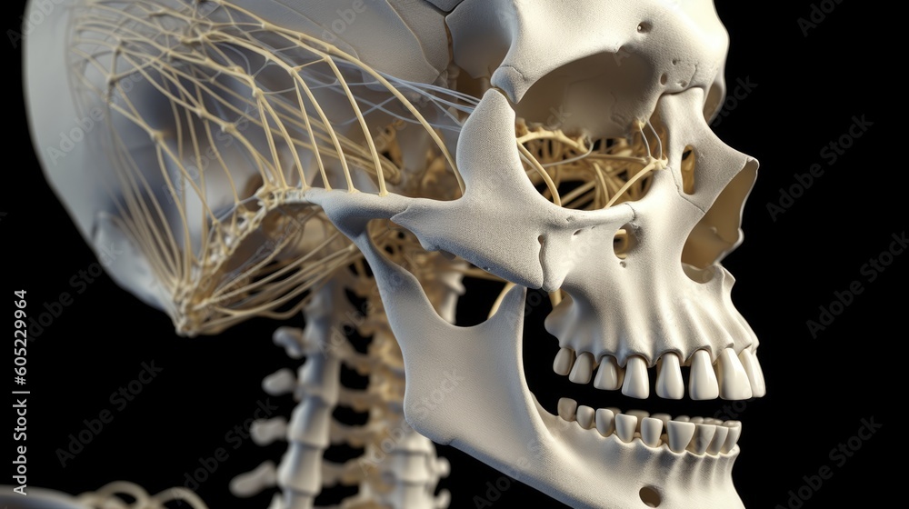 Detailed Human Skeleton and Bone Structure in 16:9 Aspect Ratio ...