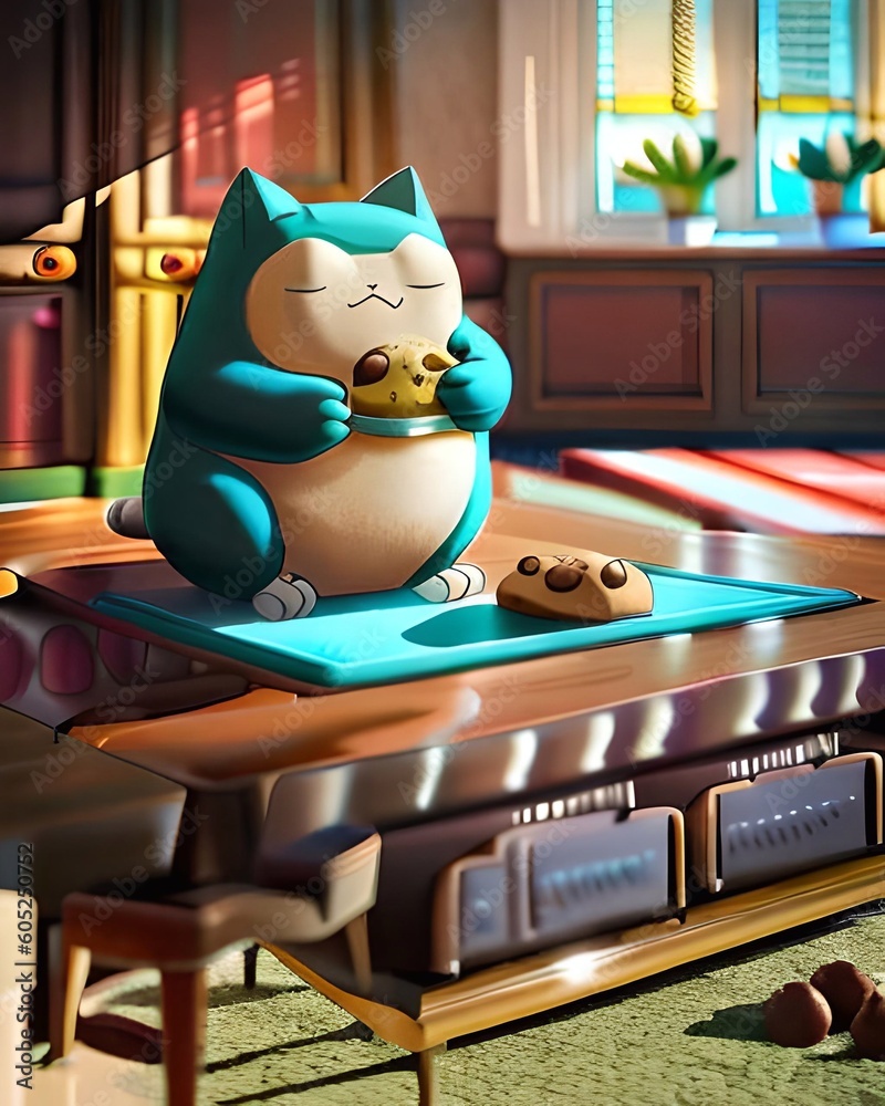 Snorlax Eating Cookies