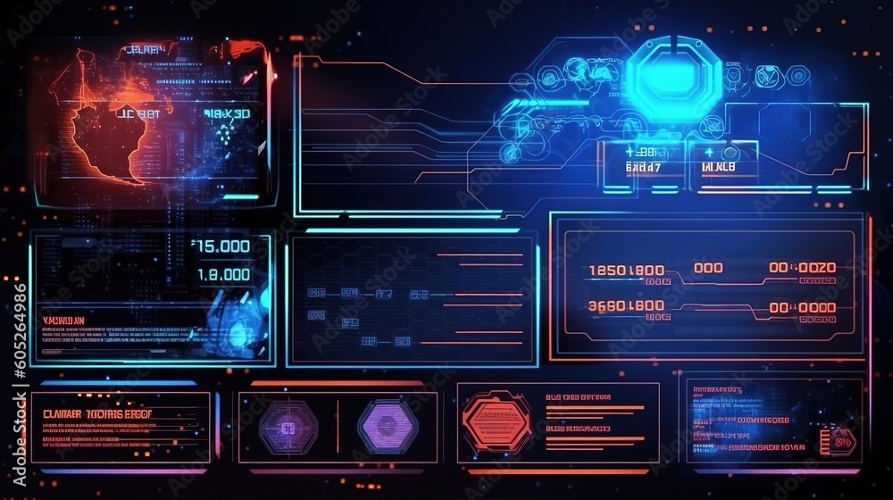 Futuristic Callouts titles in HUD style. Hud,GUI for game background ...