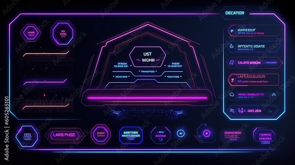 Futuristic Callouts titles in HUD style. Hud,GUI for game background ...