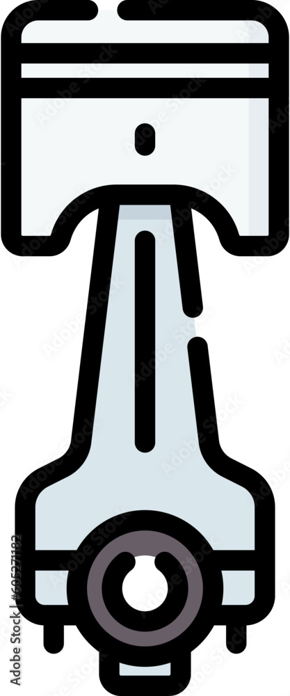 Piston Icon. Piston Vector illustration isolated on transparent ...
