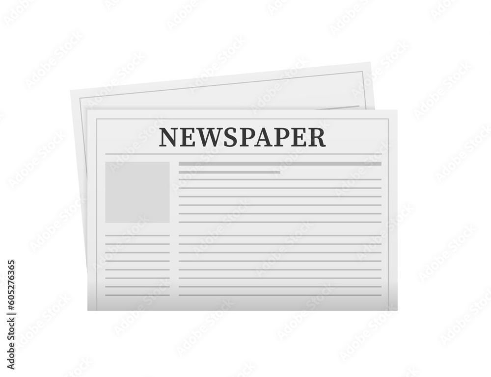 Newspaper, great design for any purpose. Vector editorial print layout ...