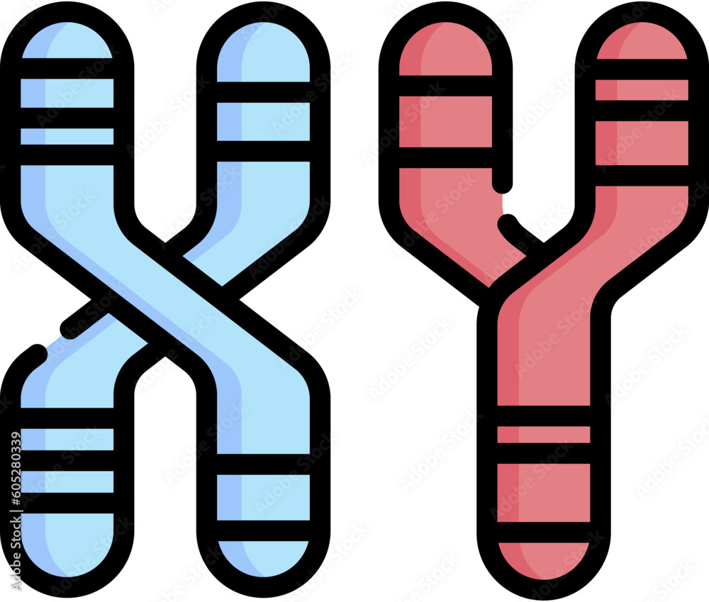 Chromosome Icon. Chromosome Vector illustration isolated on transparent ...