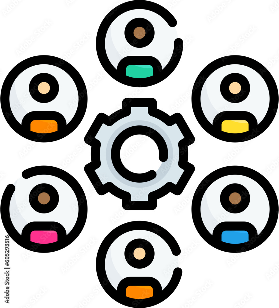 Workforce Icon. Workforce Vector illustration isolated on transparent ...