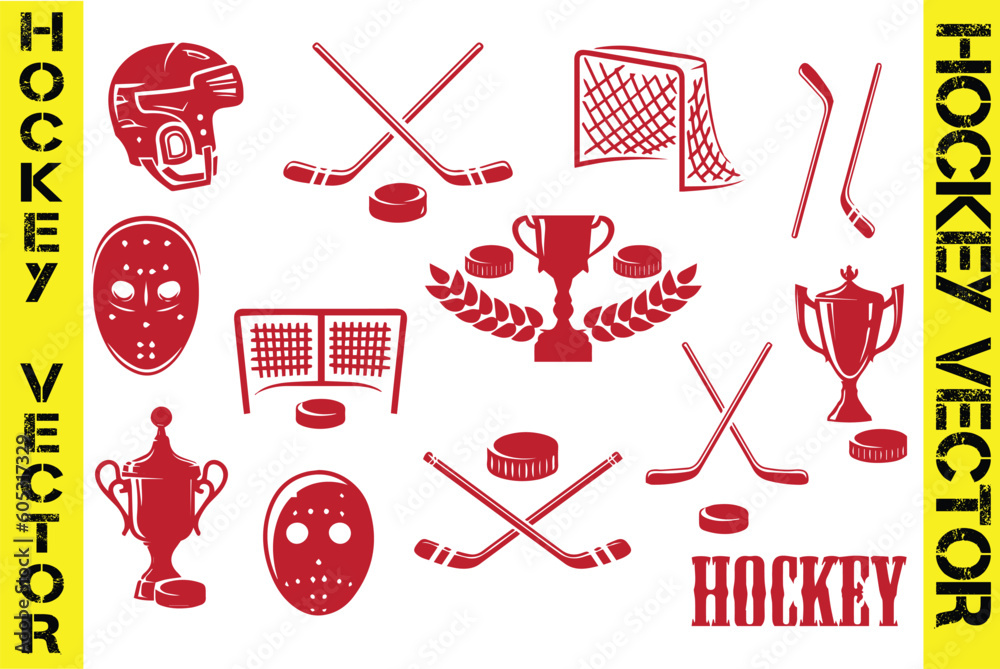 Hockey players vector image Ice hockey players vector image Ice hockey ...