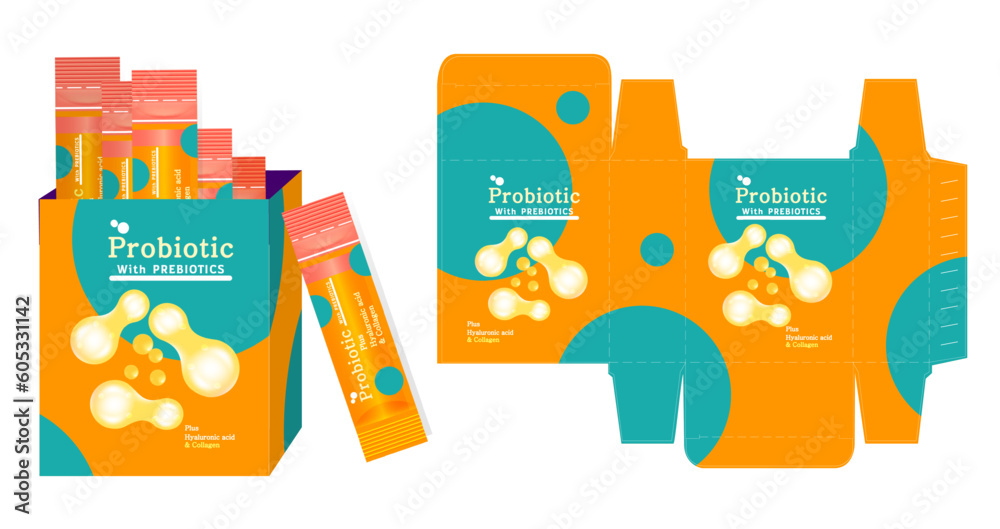 The packaging design of dietary supplement product, probiotic plus ...