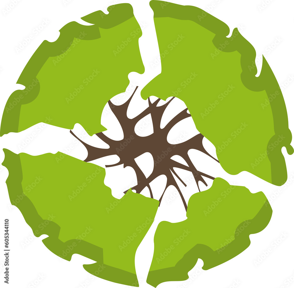 Tree or plant top view for landscape design. Icon colored tree for ...