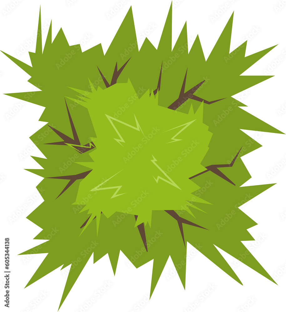 Tree or plant top view for landscape design. Icon colored tree for ...