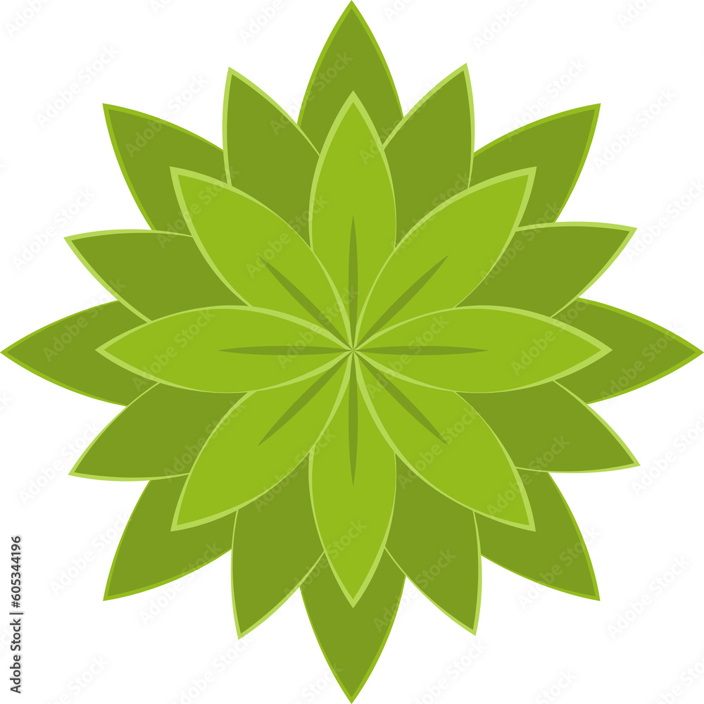 Tree or plant top view for landscape design. Icon colored tree for ...