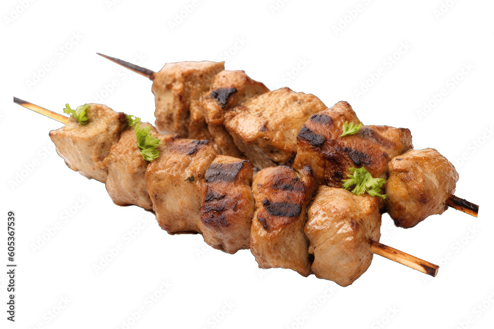 Shish taouk isolated on transparent background. Chicken shish kebab ...