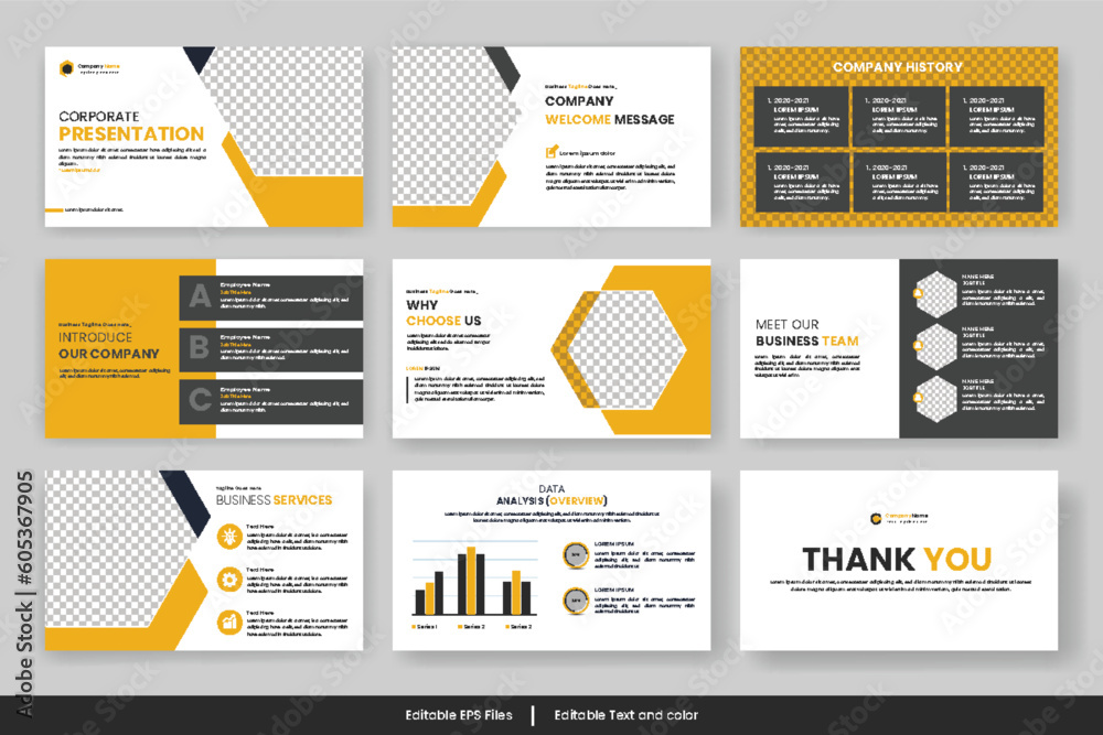 Presentation template for promotion, advertising, flyer, brochure ...