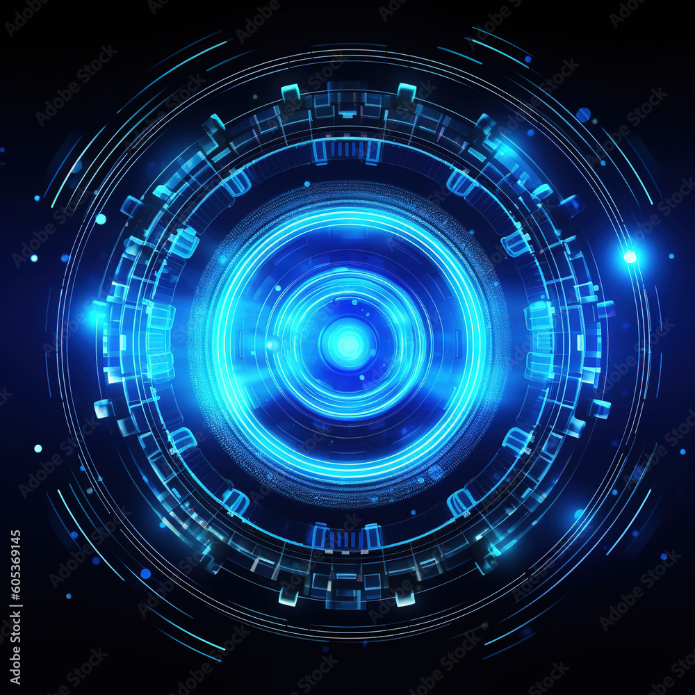 Premium Abstract Conceptual HUD and circuit board space futuristic ...