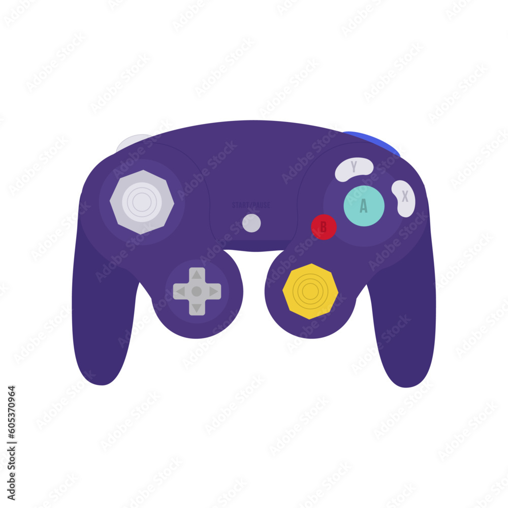 Retro video game controller. 2000s style gamecube Stock Vector | Adobe ...