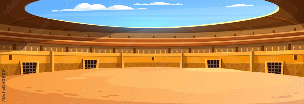 Vektorová grafika „Empty ancient gladiator arena. Game background for ...