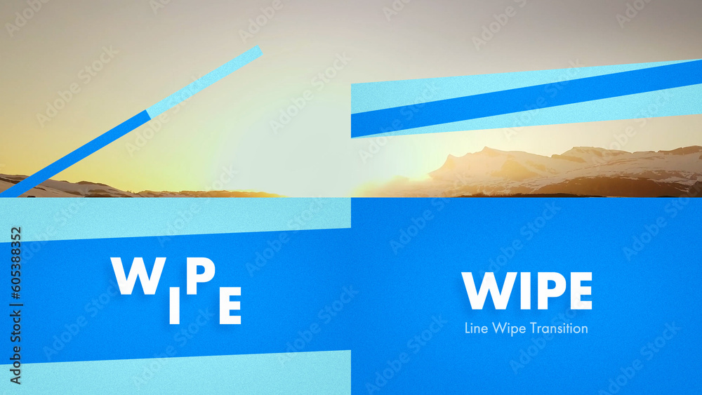Line Wipe Transition Title Stock Template | Adobe Stock