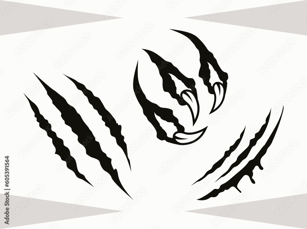 Claw Marks SVG Cut File, Scratches Svg, Ripped Svg, Scratch Mark Svg ...