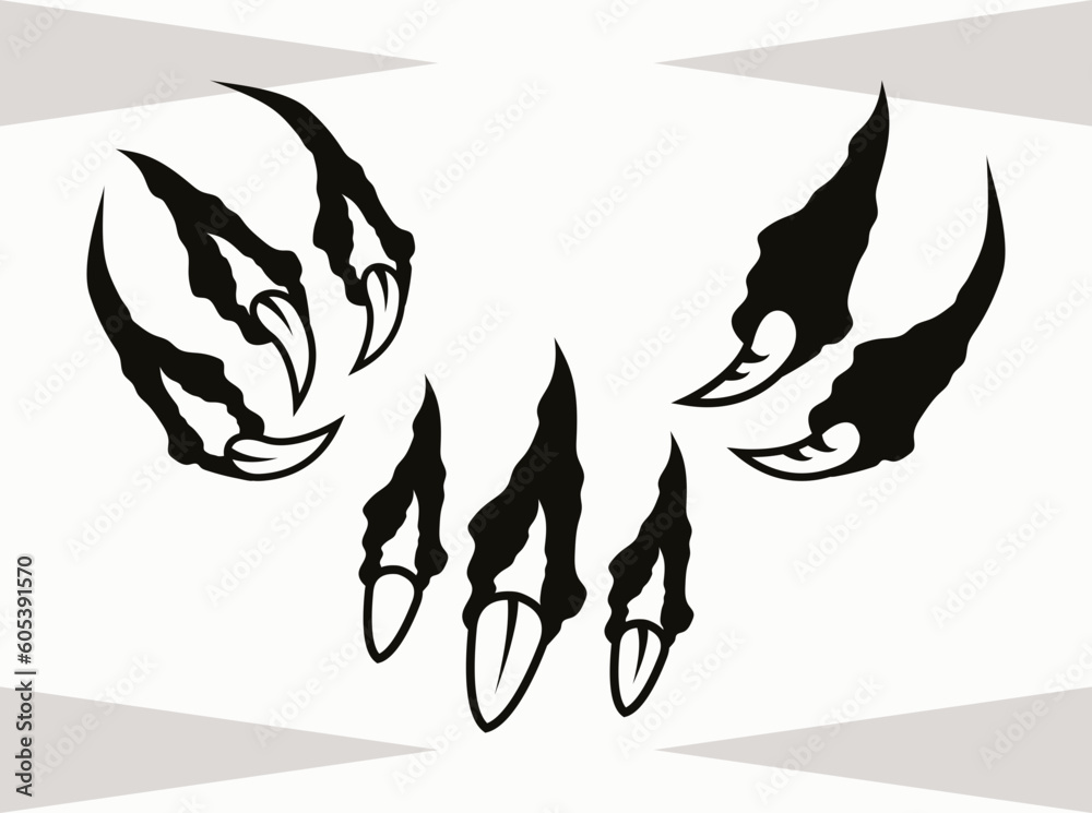 Claw Marks SVG Cut File, Scratches Svg, Ripped Svg, Scratch Mark Svg ...