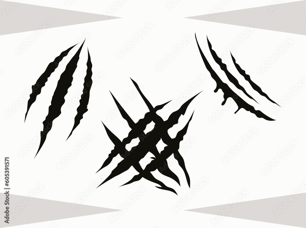 Claw Marks SVG Cut File, Scratches Svg, Ripped Svg, Scratch Mark Svg ...