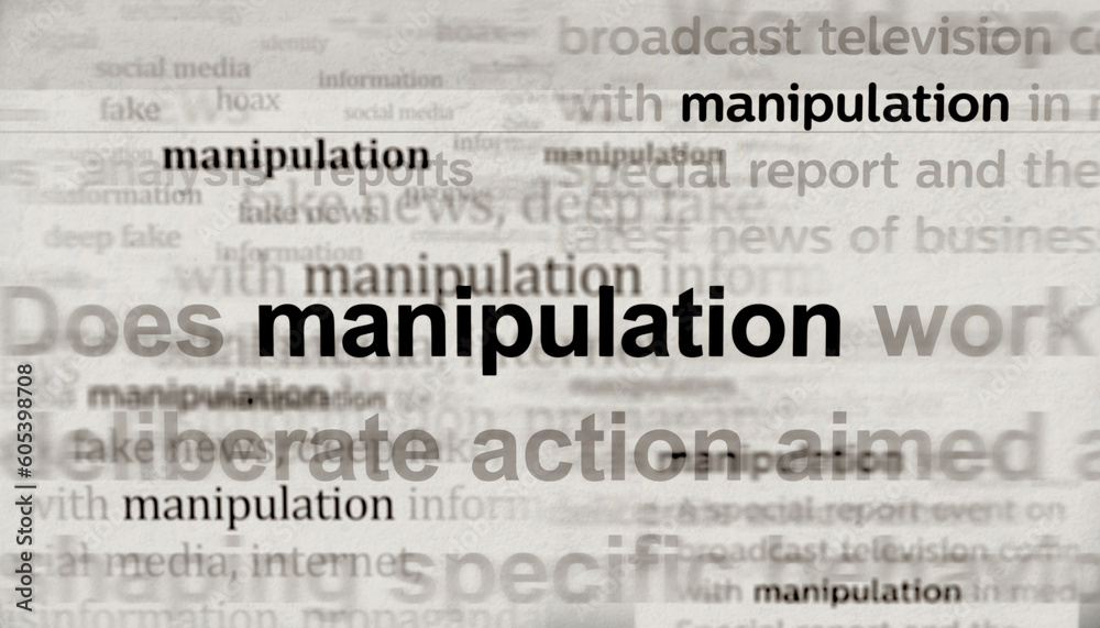 Manipulation disinformation and deep fake news headline titles media 3d ...