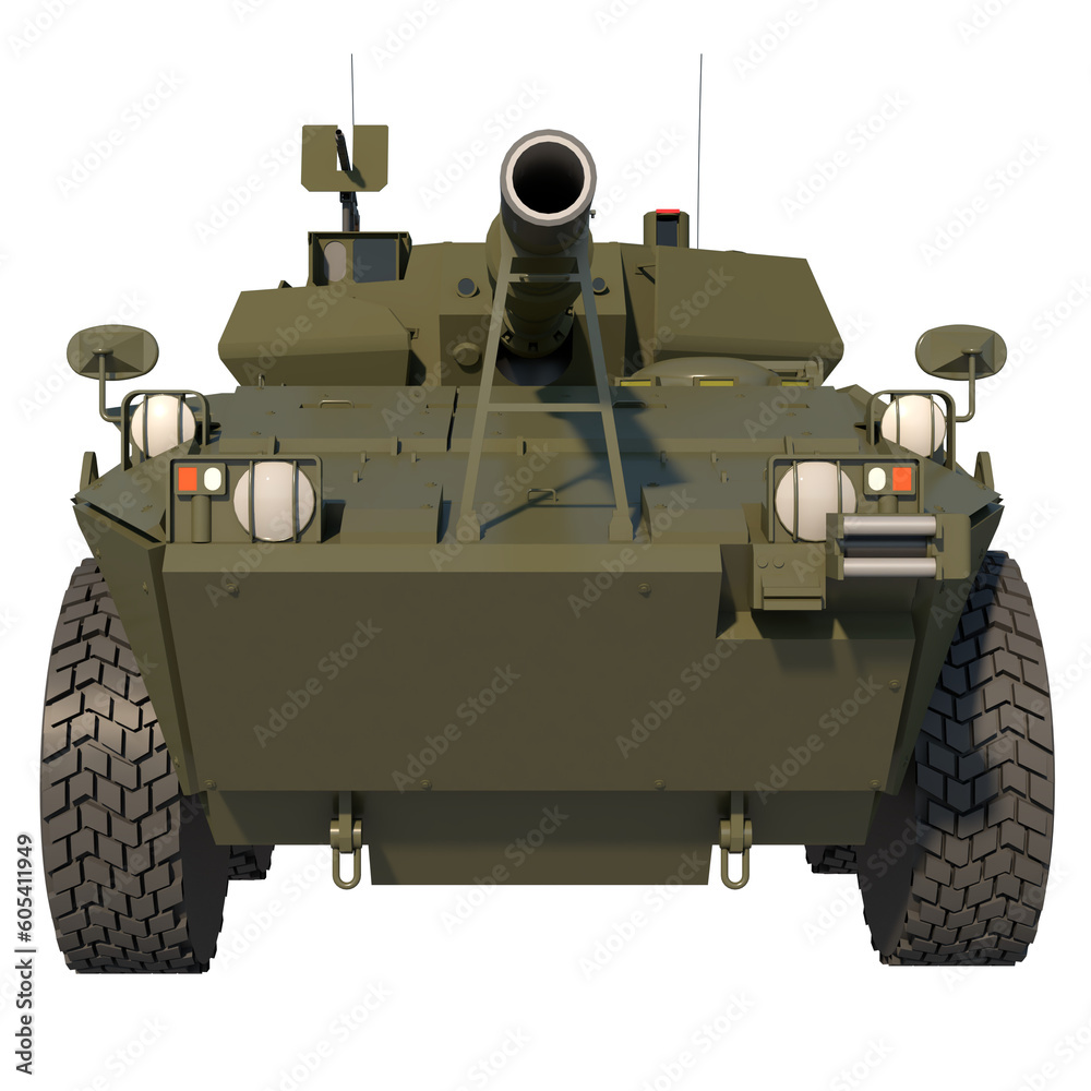 Armored Vehicle Centauro II 120mm 8x8 - Front view Stock Illustration ...