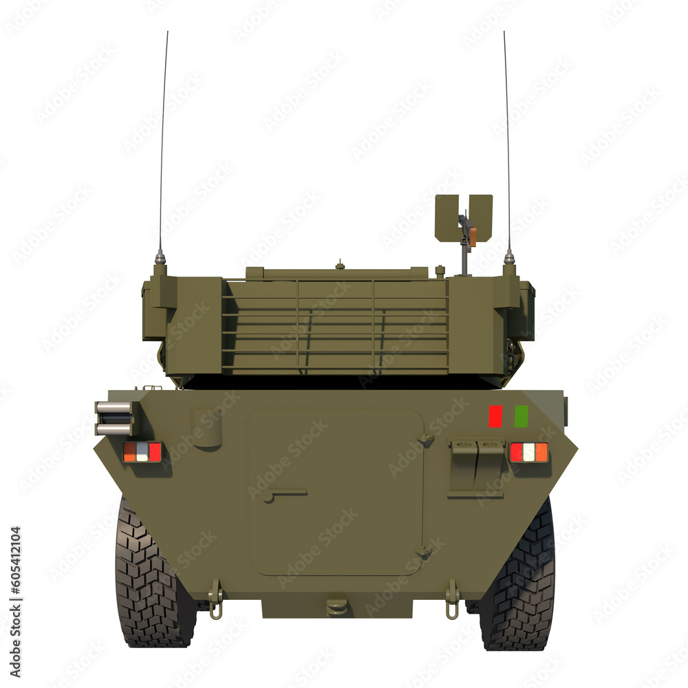 Armored Vehicle Centauro II 120mm 8x8 - Back view Stock Illustration ...